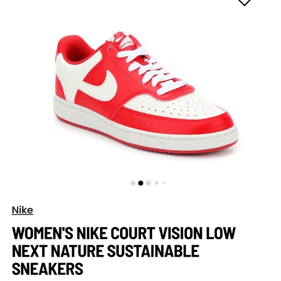 Nike | Shoes | Nike Court Vision Red Athletic Shoe | Poshmark